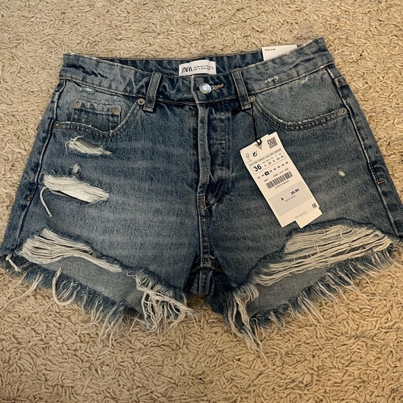 Zara | Shorts | Zara Blue Jean Shorts | Poshmark
